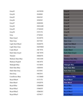 Kode html dan warna.. | DOCX