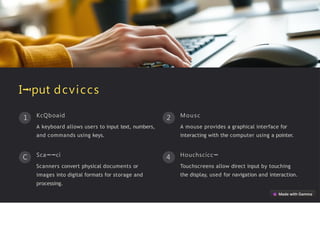 Computer hardware and software introduction | PPTX