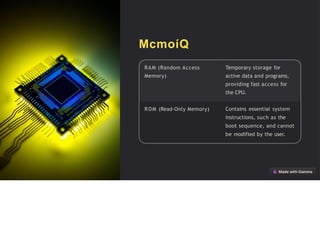 Computer hardware and software introduction | PPTX