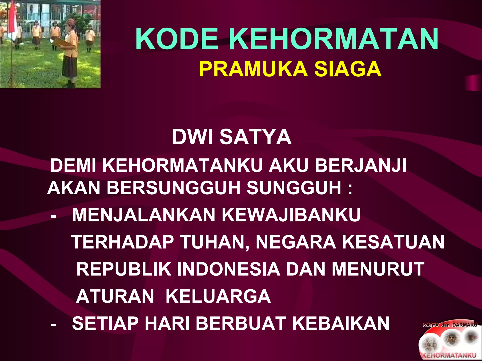 Presentasi Kode kehormatan Pramuka | PPS