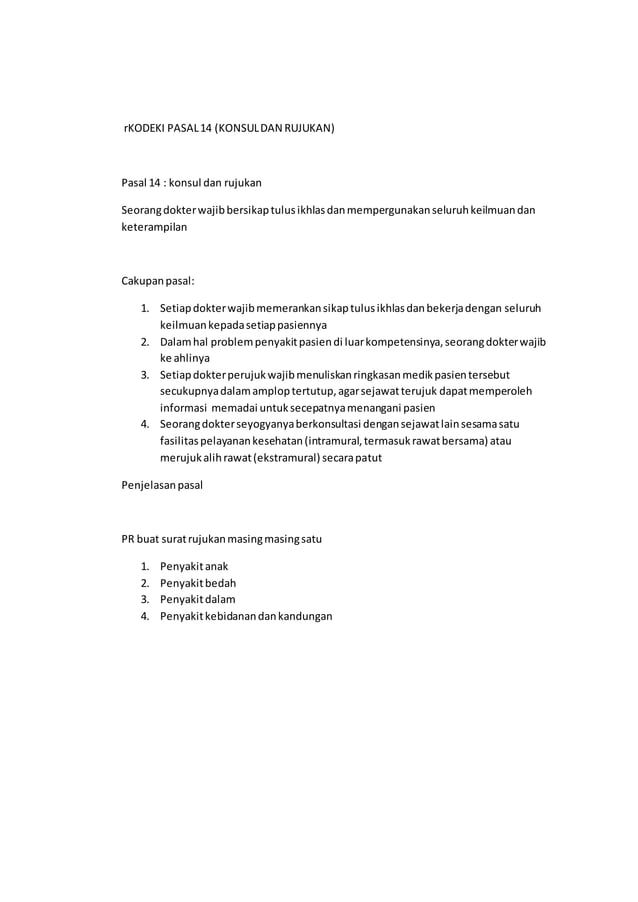 Kodeki pasal 14 | PDF