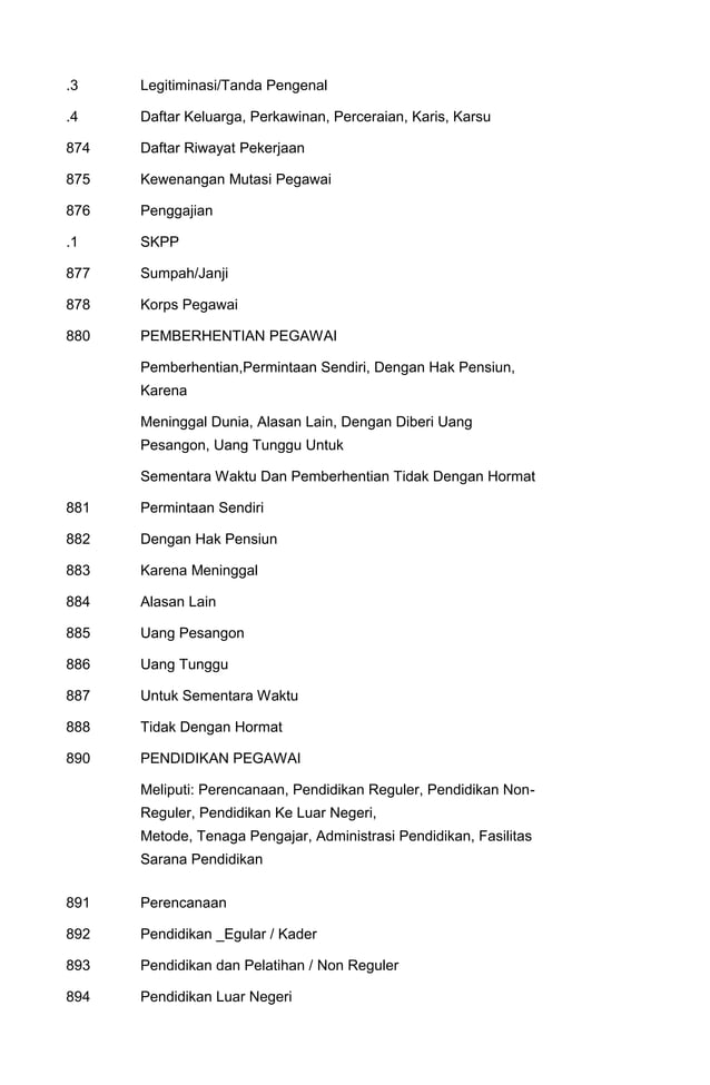Kode kode surat | DOCX