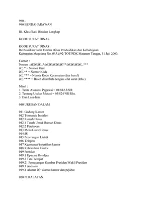 Kode surat | DOC