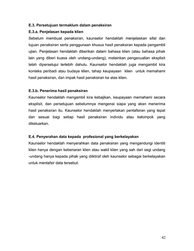 Kod etika kaunselor lembaga kaunselor (1) | DOC