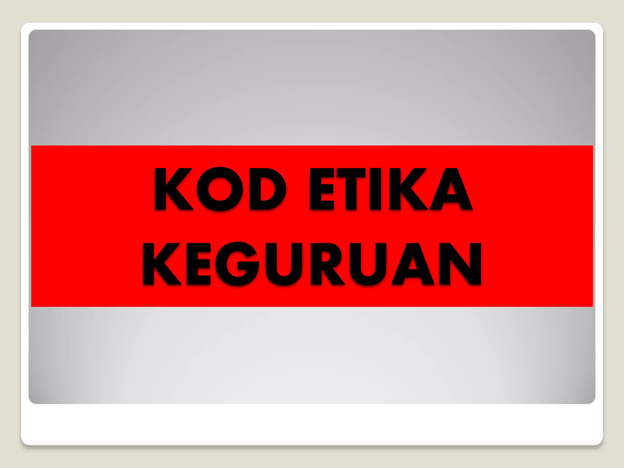 Kod etika perguruan | PDF