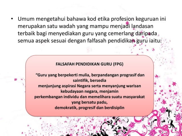 Kod etika profesion keguruan | PPTX
