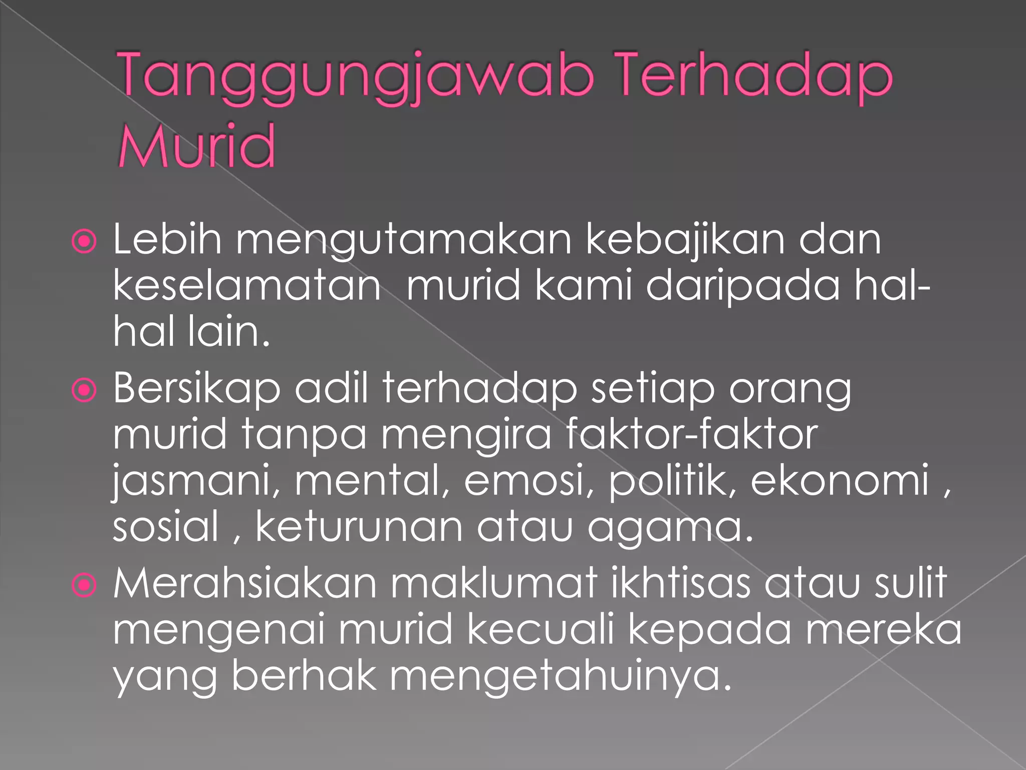 Kod etika profesion keguruan malaysia | PPTX