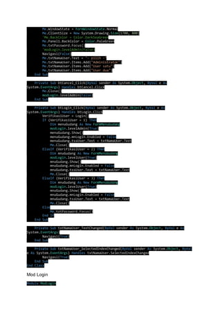 Kode vb.net | Databases | Computer Software and Applications