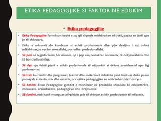 Kodi i etikes se mesuesit, prezantim PPT | PPTX