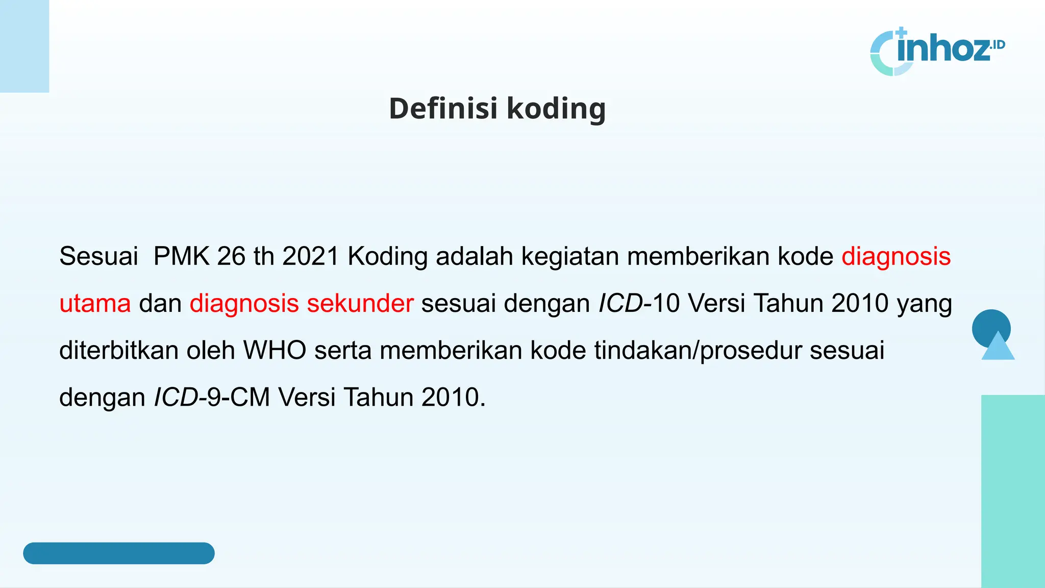 koding ICD 10 DAN icd 9 cm berdasarkan PMK 26 dalam JKN | PPTX