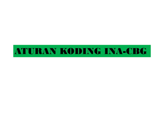 Koding INA-CBG | PDF