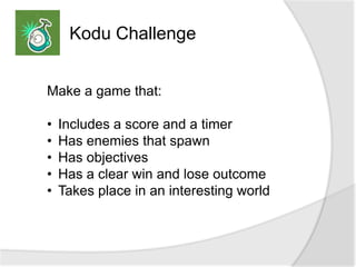 Kodu controls | PPT