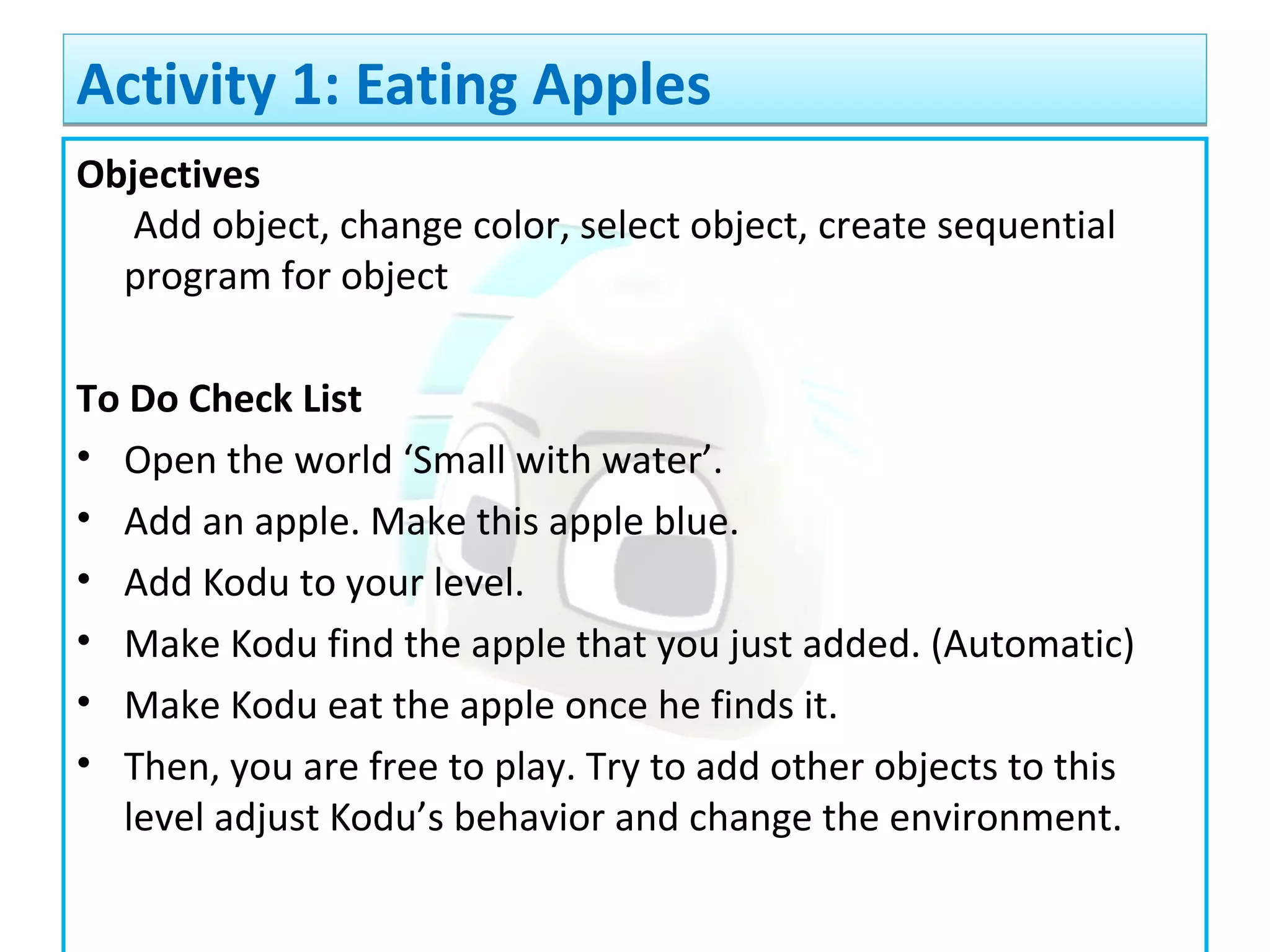 Kodu game design | PPT