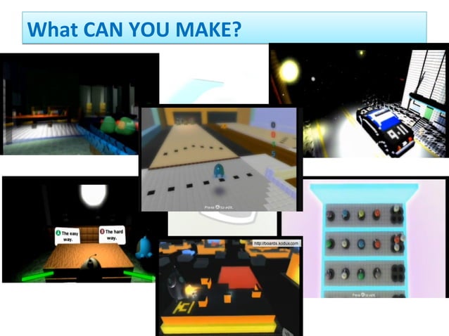 Kodu game design | PPT | Roleplaying Games | Games and Puzzles