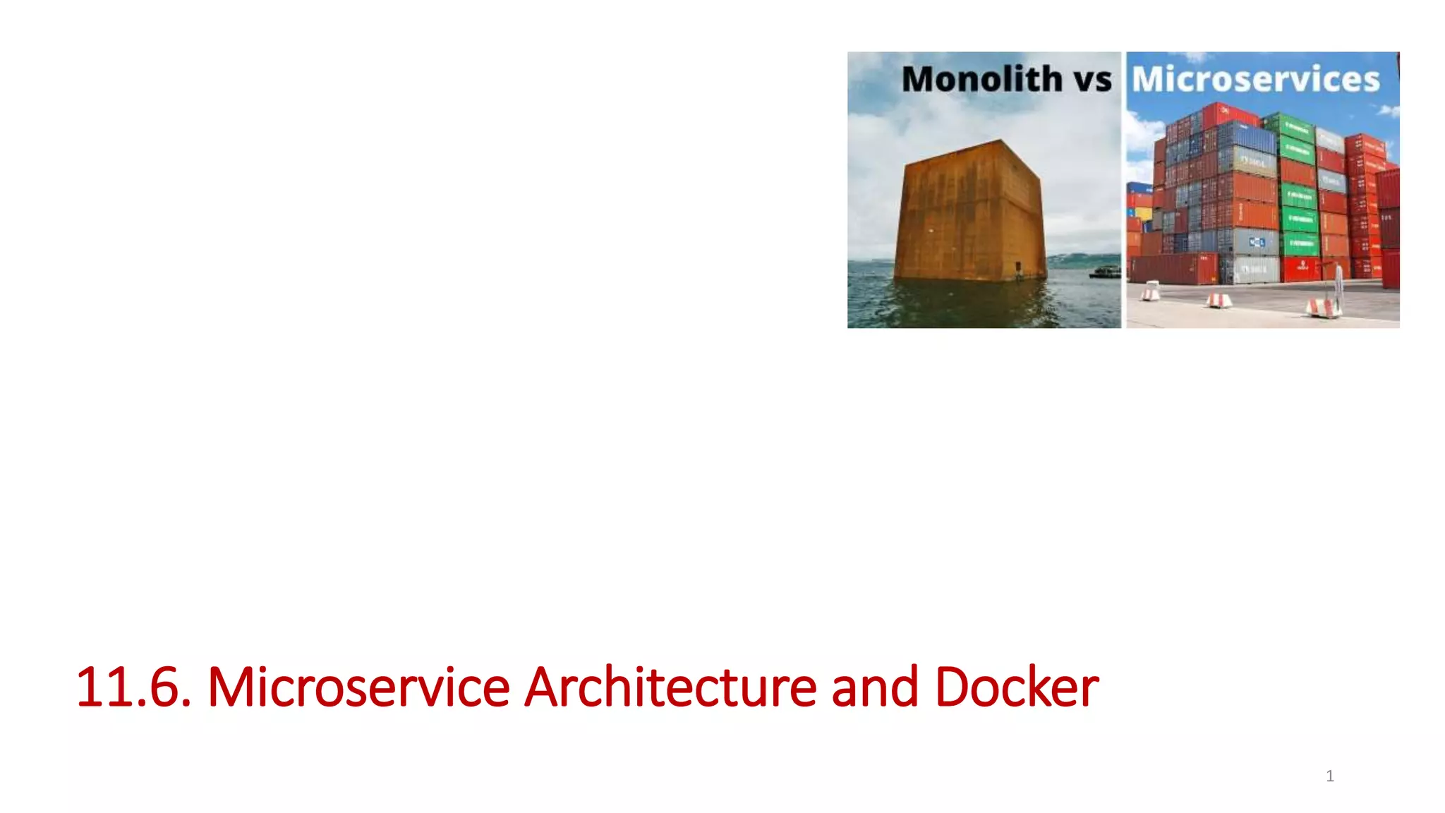 microservice architecture and docker | PPTX