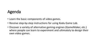 Learning Kodu: Basic Video Game Design for Kids | PPTX