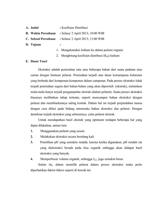 Koef distribusi laporan | PDF