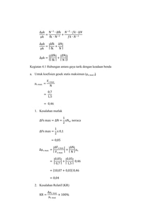 Koefisien gesekan | PDF