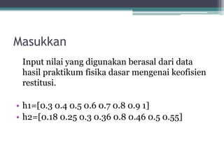 Koefisien restitusi | PPTX
