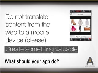 Apps Marathon - Mobile app strategy do's & dont's | PDF