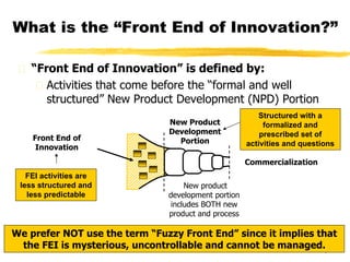 Front End Innovation - Peter Koen | PDF