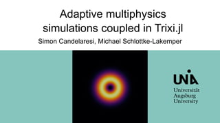 Adaptive Multiphysics Simulations Coupled in Trixi.jl