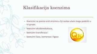 Koenzimi bioregulatori | PPTX