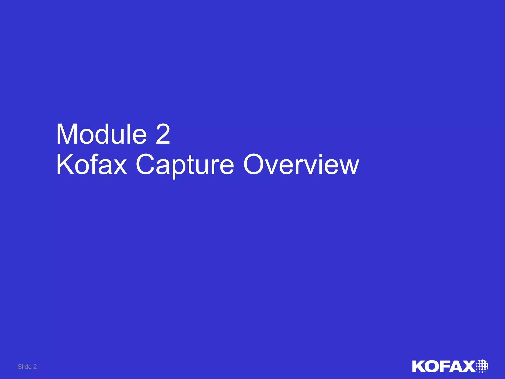 Kofax capture overview | PDF