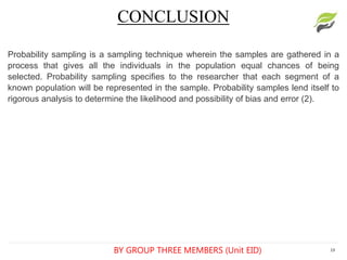 PROBABILITY SAMPLING BY RICHARD MENSAH AND GROUP MEMBERS | PPT