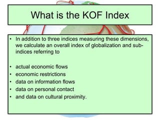 Kof index of globalisation | PPTX