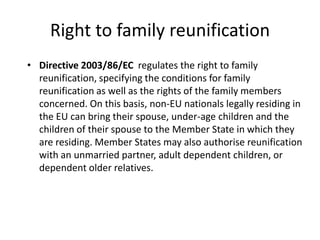 Immigration and Refugee Policies, Families & Care in Europe | PDF