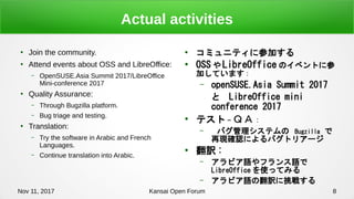 (KOF2017) LibreOffice development activities: QA and Translation | PDF | Computer Software and ...