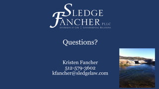 DFC Update and Explanatory Report, Kristen Fancher, Sledge Fancher ...