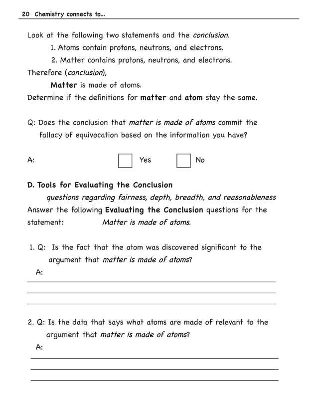 Conclusions in Critical Thinking | PDF