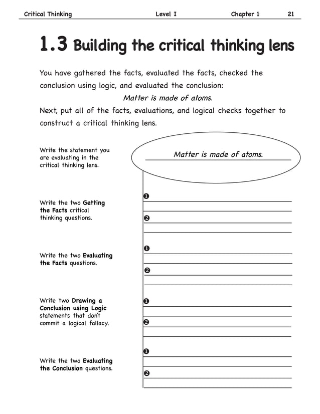 Conclusions in Critical Thinking | PDF