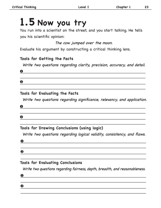 Conclusions in Critical Thinking | PDF