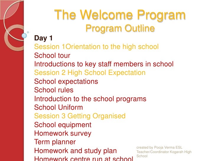 Kogarah High School Welcome Program