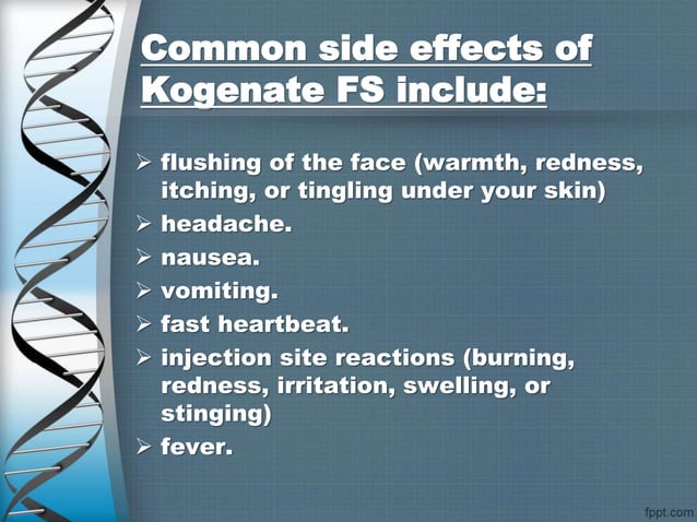Kogenate fs | PPTX | Blood Disorders | Diseases and Conditions