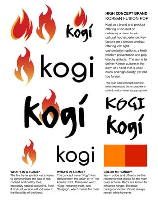 Kogi BBQ @KogiBBQ First Draft of Brand and Identity | PDF