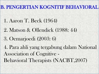 Kognitif behavioral | PPTX