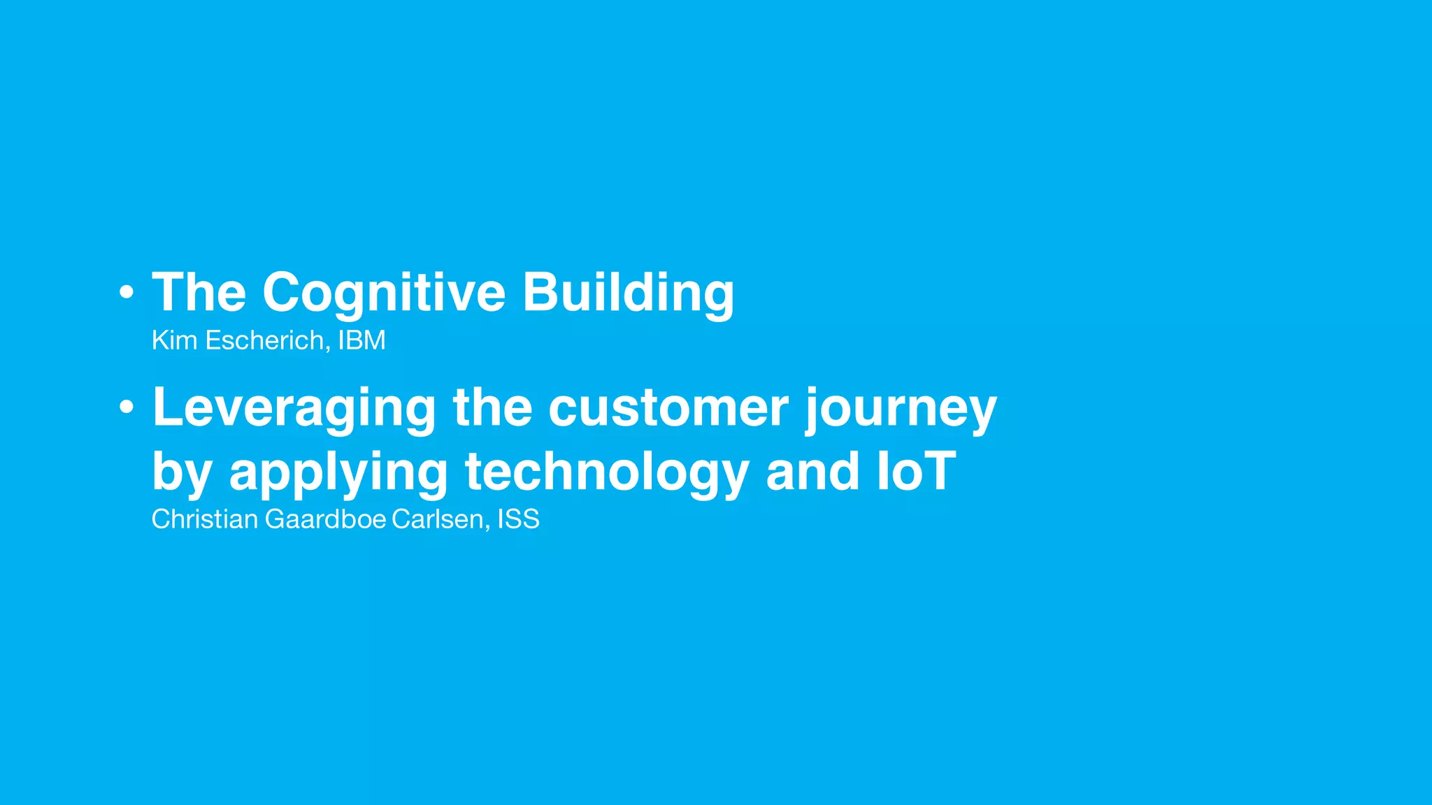 The Cognitive Building | PPT