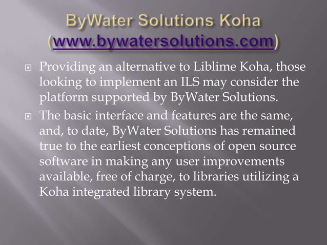 Koha | PPTX | Technology & Computing