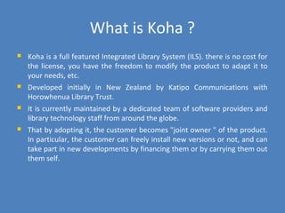 Presentation on Koha | PPT