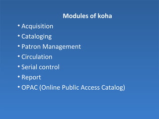 Presentation on Koha | PPT