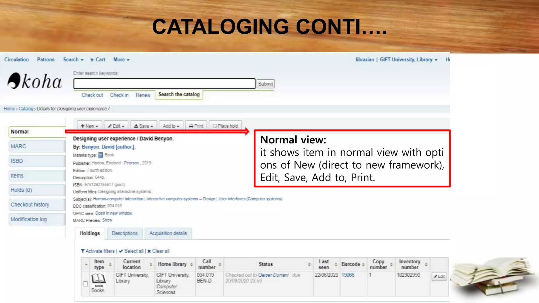 Koha cataloguing module | PPT