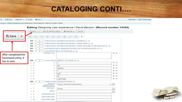Koha cataloguing module | PPTX