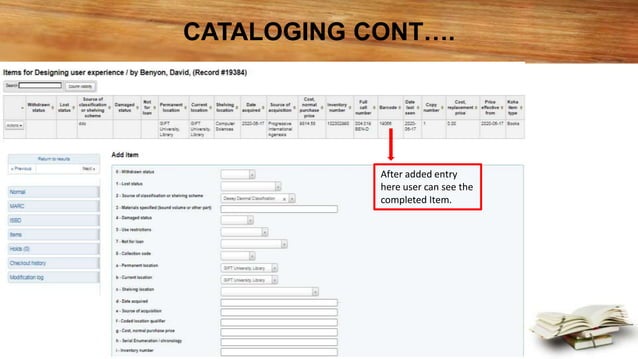 Koha cataloguing module | PPTX