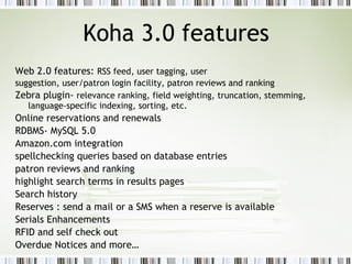 Koha | PPT | Shareware and Freeware | Computer Software and Applications