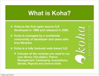 Intro to Koha ILS | PPT