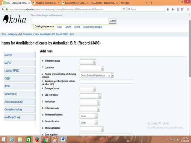 Koha Cataloguing Module | PPTX